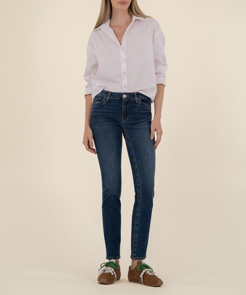 (取寄) カット フロム ザ クロス レディース スティービー ストレート レッグ ジーンズ KUT from the Kloth women KUT from the Kloth Stevie Straight Leg Jeans Admiration/Dark Stone Base Wash KP560MF9_ADMND_F_75c2e84b-6dac